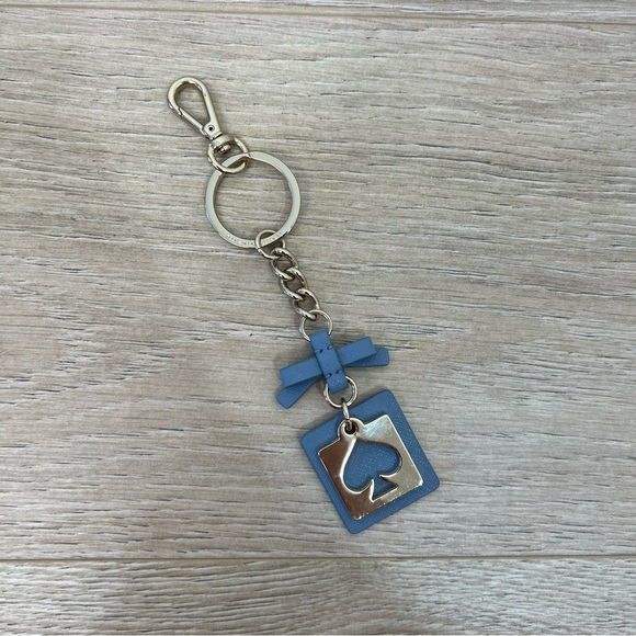 kate spade | Bags | Kate Spade Blue Hole Punch Spade Key Fob Bag Charm ...